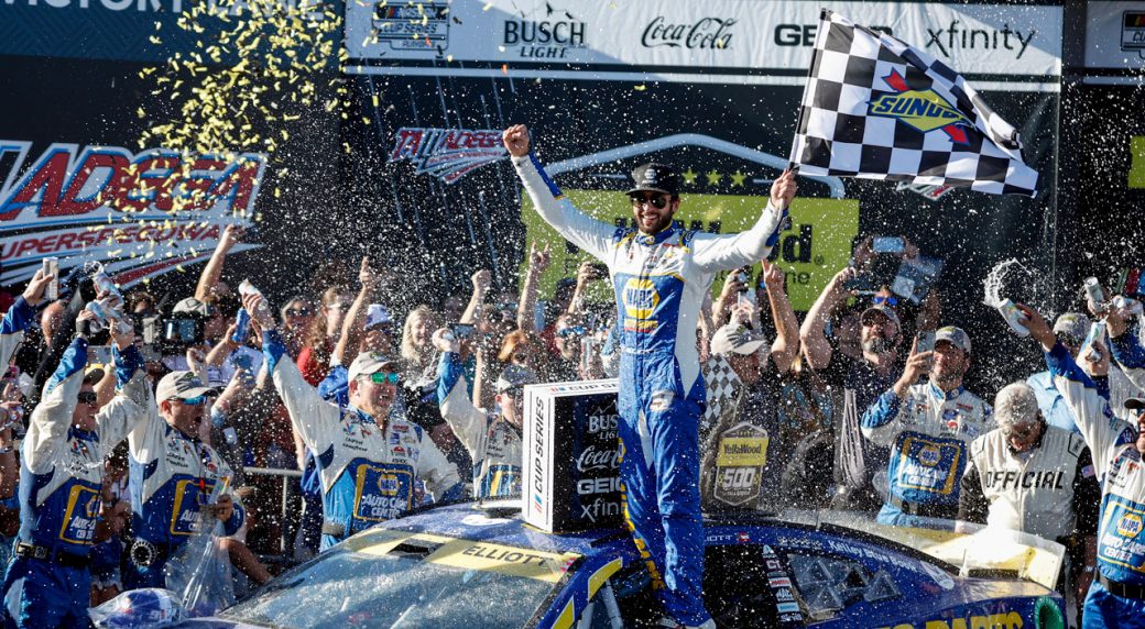 Elliott advances in NASCAR playoffs with Talladega victory
