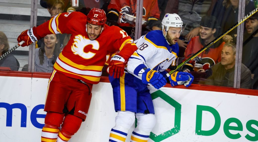 Sabres hand Flames first loss of season