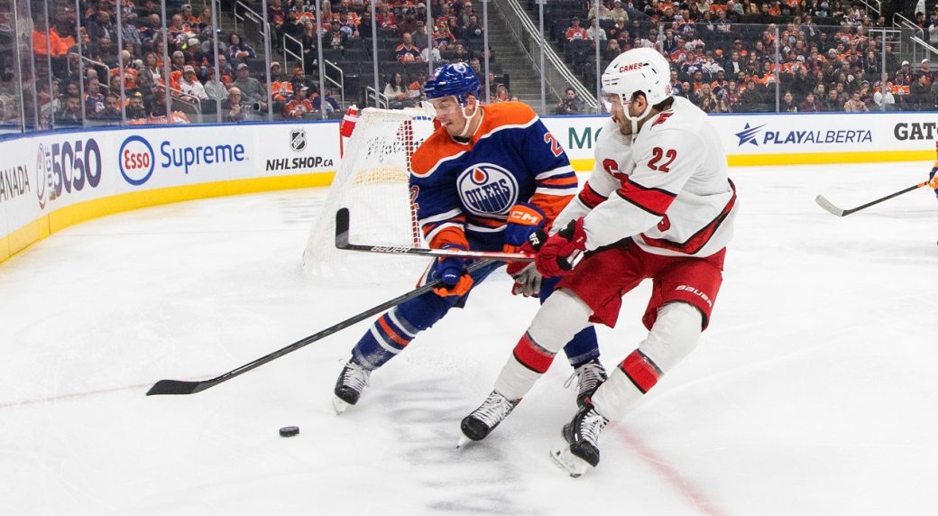 Nugent-Hopkins notches four points, Oilers beat Hurricanes