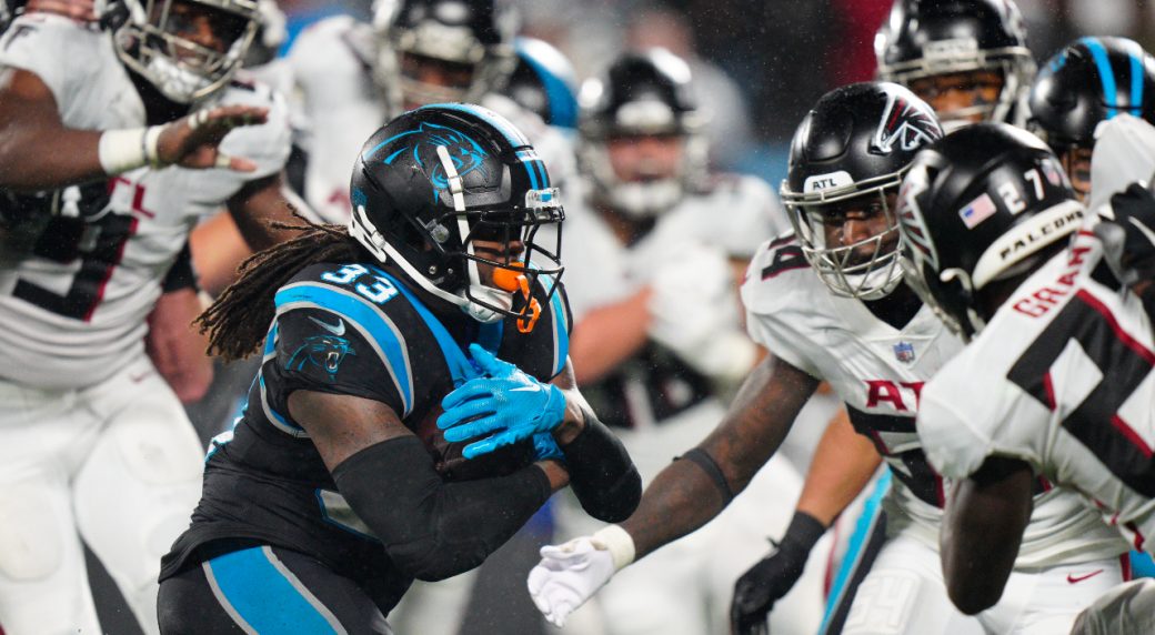 Foreman rushes for 130 yards, leads Panthers past rival Falcons on ...