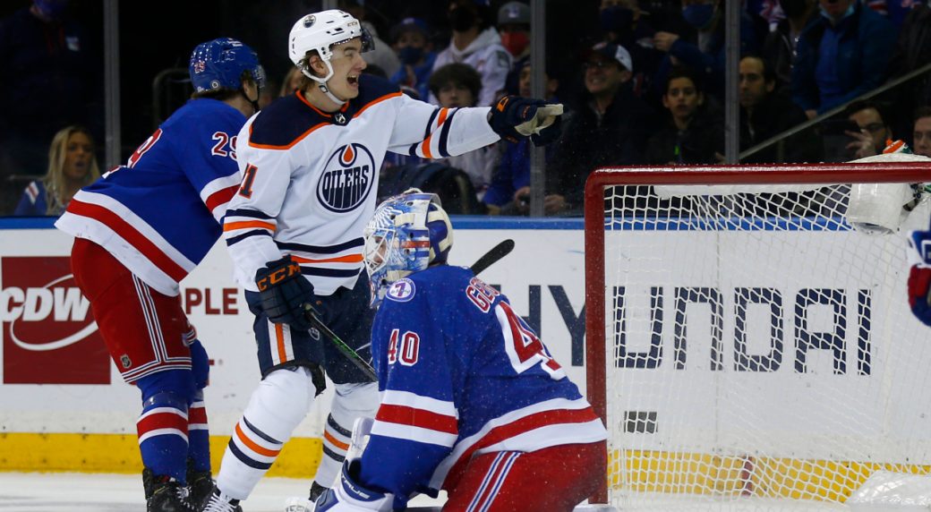 Oilers orchestrate four-goal third period comeback to beat Rangers