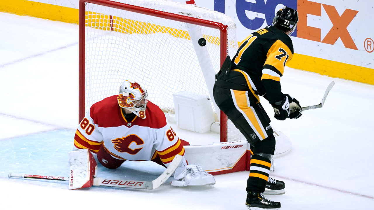Vladar's brilliant performance for Flames overshadowed by Malkin's ...