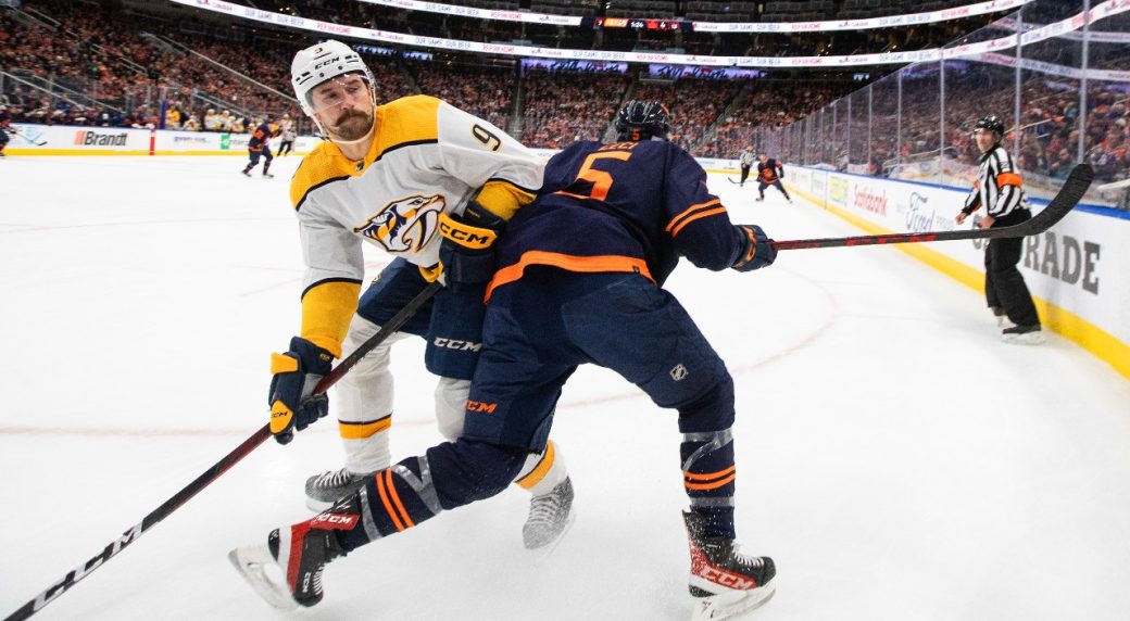 Kane gets hat trick as surging Oilers beat Predators