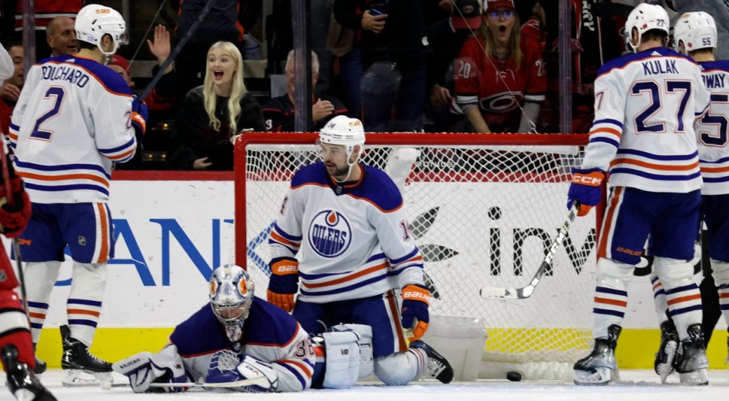 Campbell's momentum disappears in a hurry, Oilers lose badly to Hurricanes