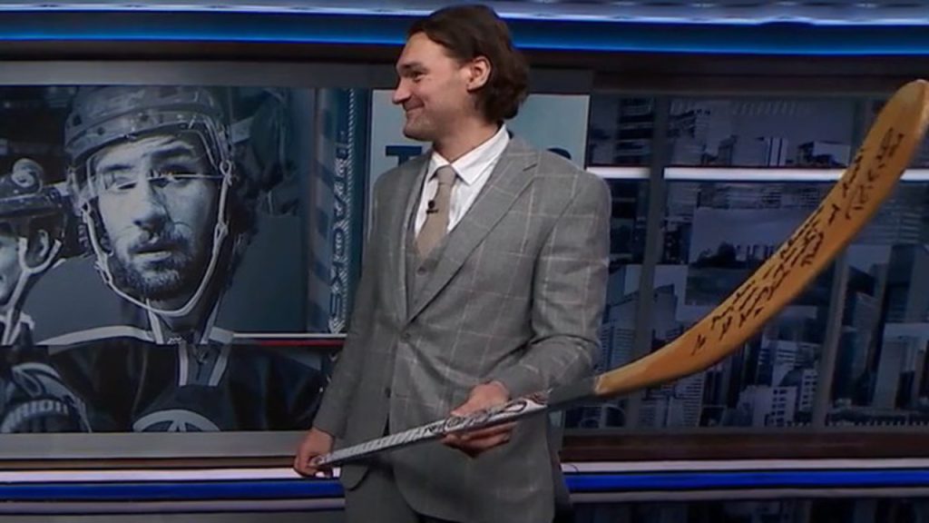 Tools of the Trade: Gazdic shows off stick from Smyth’s final game with ...