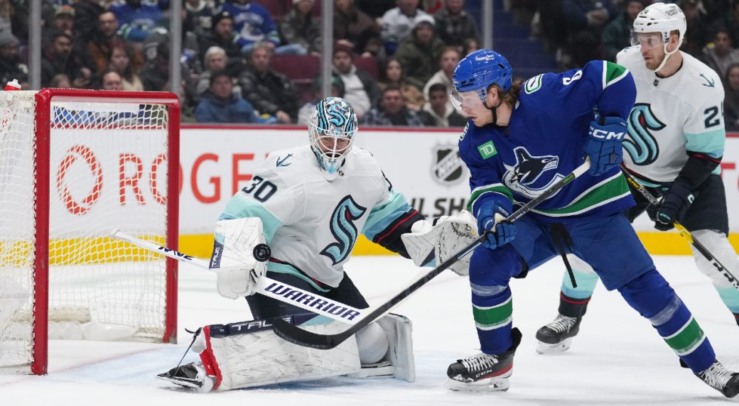 Pettersson has five-point night, Canucks come back to beat Kraken in ...