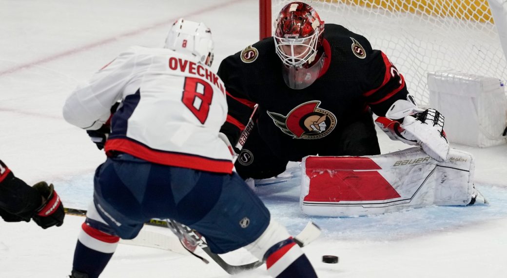 Ovechkin held goalless once more as Capitals take down Senators in OT
