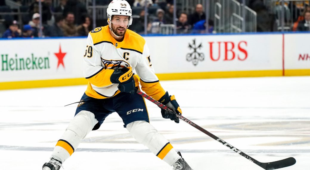 Roman Josi becomes Predators' all-time points leader in win over Blackhawks