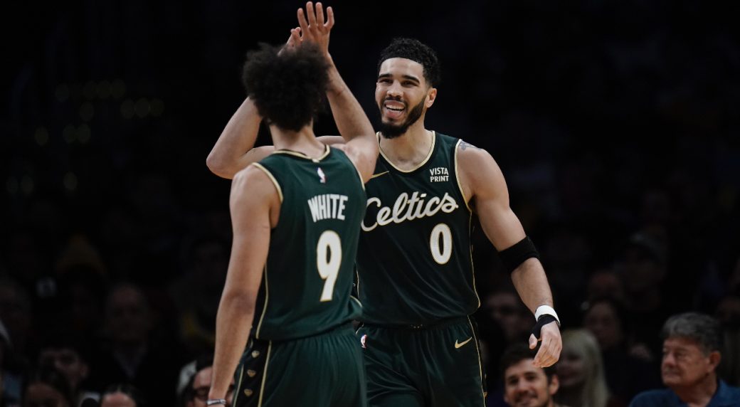 Tatum drops 44, Celtics rally back to beat Lakers in OT