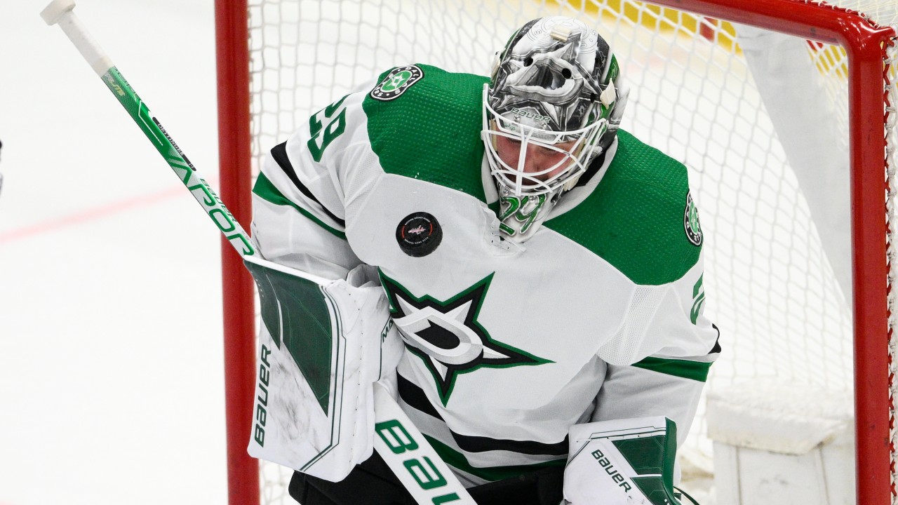 Stars' Oettinger exits game vs. Senators with lower-body injury ...