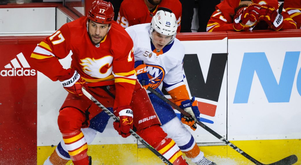 Flames' strong first period lifts them to victory over Islanders