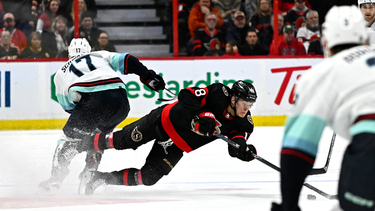 Burakovsky, Eberle tally three points as Kraken take down Senators ...