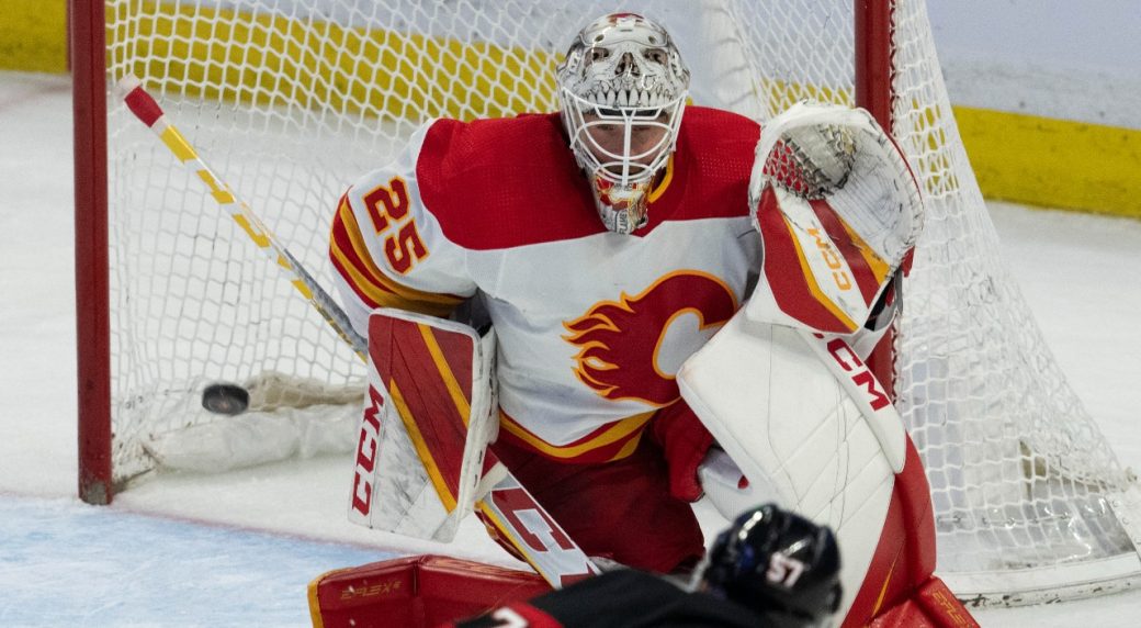 Flames goalie Markstrom practices with AHL Wranglers