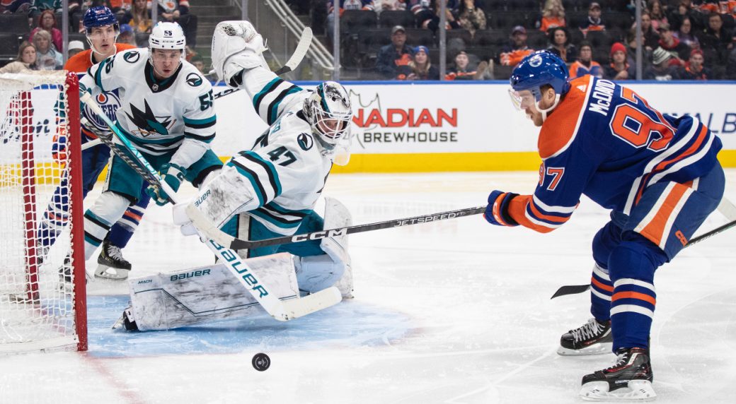 Oilers and Sharks combine to have four total goals overturned by video ...