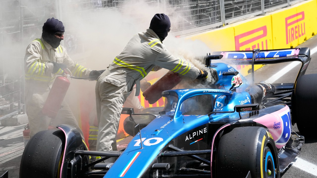 Fire and crash for Gasly deepen Alpine's slump in F1 - Sportsnet.ca