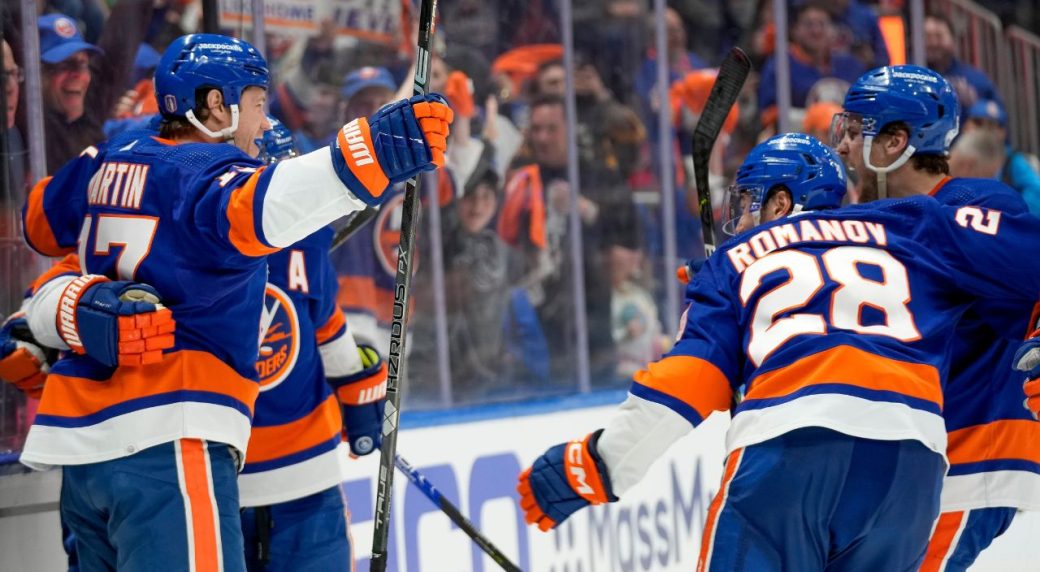 Islanders score four fastest goals in playoff history, top Hurricanes ...