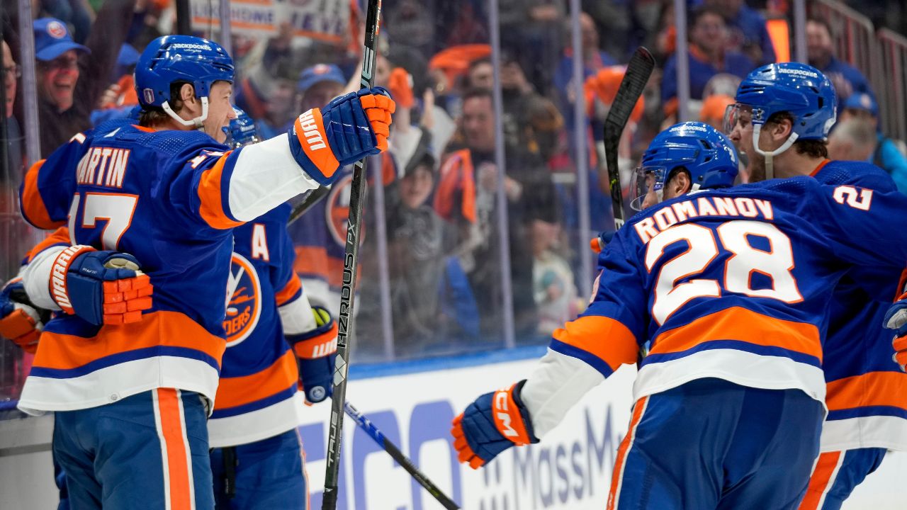 Islanders score four fastest goals in playoff history, top Hurricanes ...