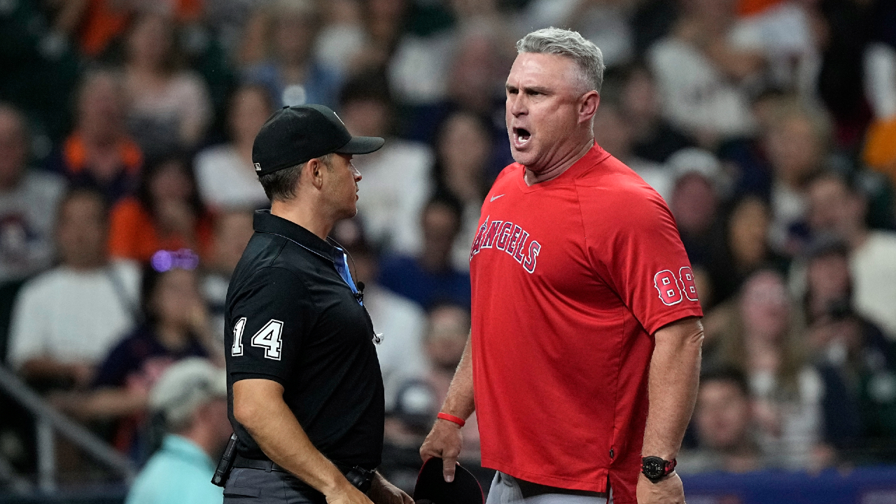 Angels manager Nevin ejected in 6th against Astros after yelling at ...