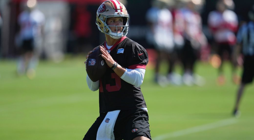 49ers QB Brock Purdy returns to practice for the first time since elbow ...