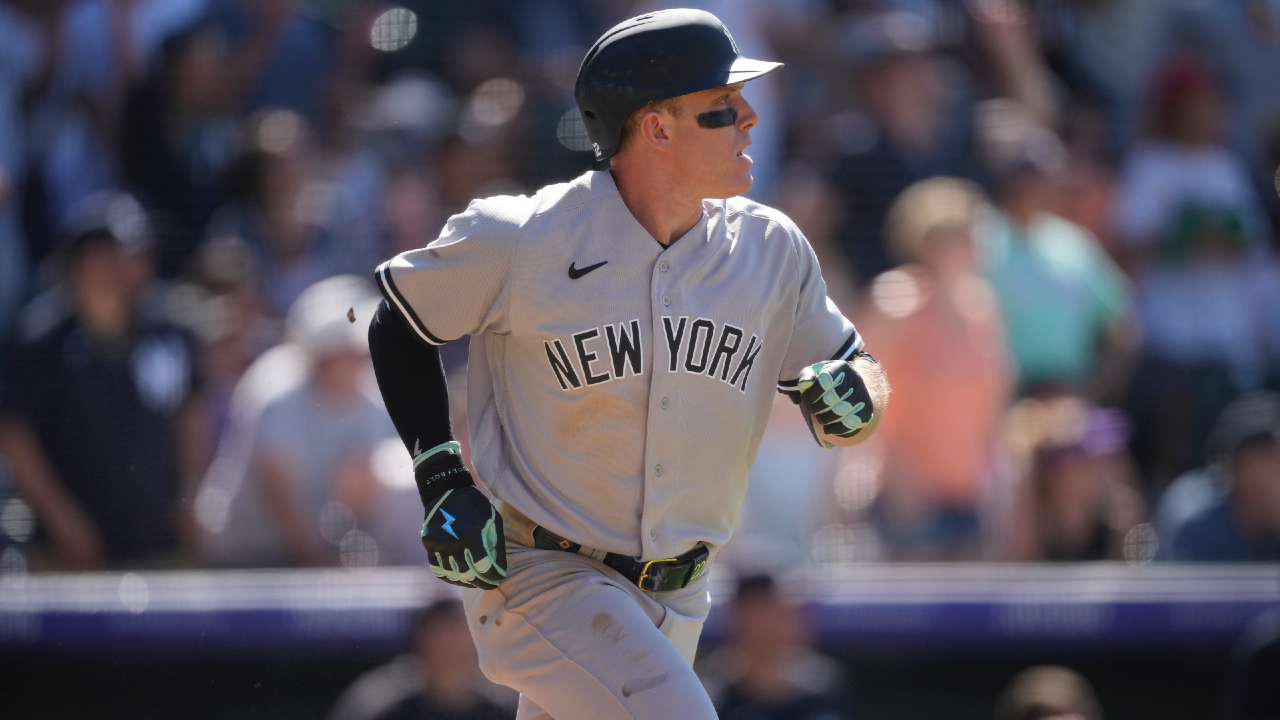 Yankees' Harrison Bader leaves with bruised ribs after being hit by ...