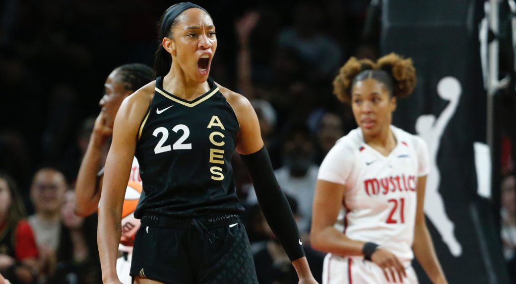 A’ja Wilson's career-high 40 points lead Aces past Mystics