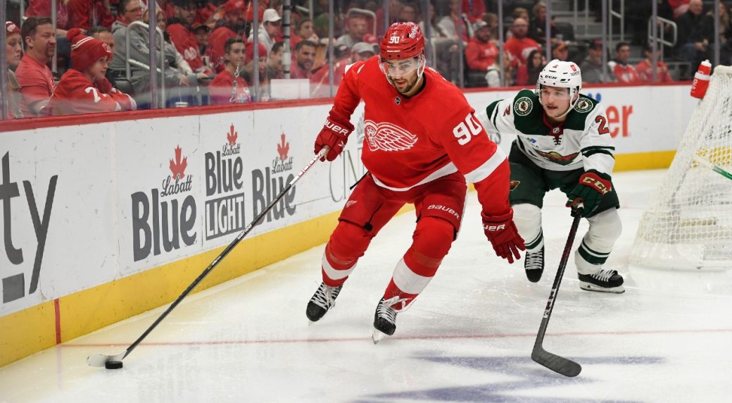 Red Wings, centre Joe Veleno agree to one-year, $850K contract