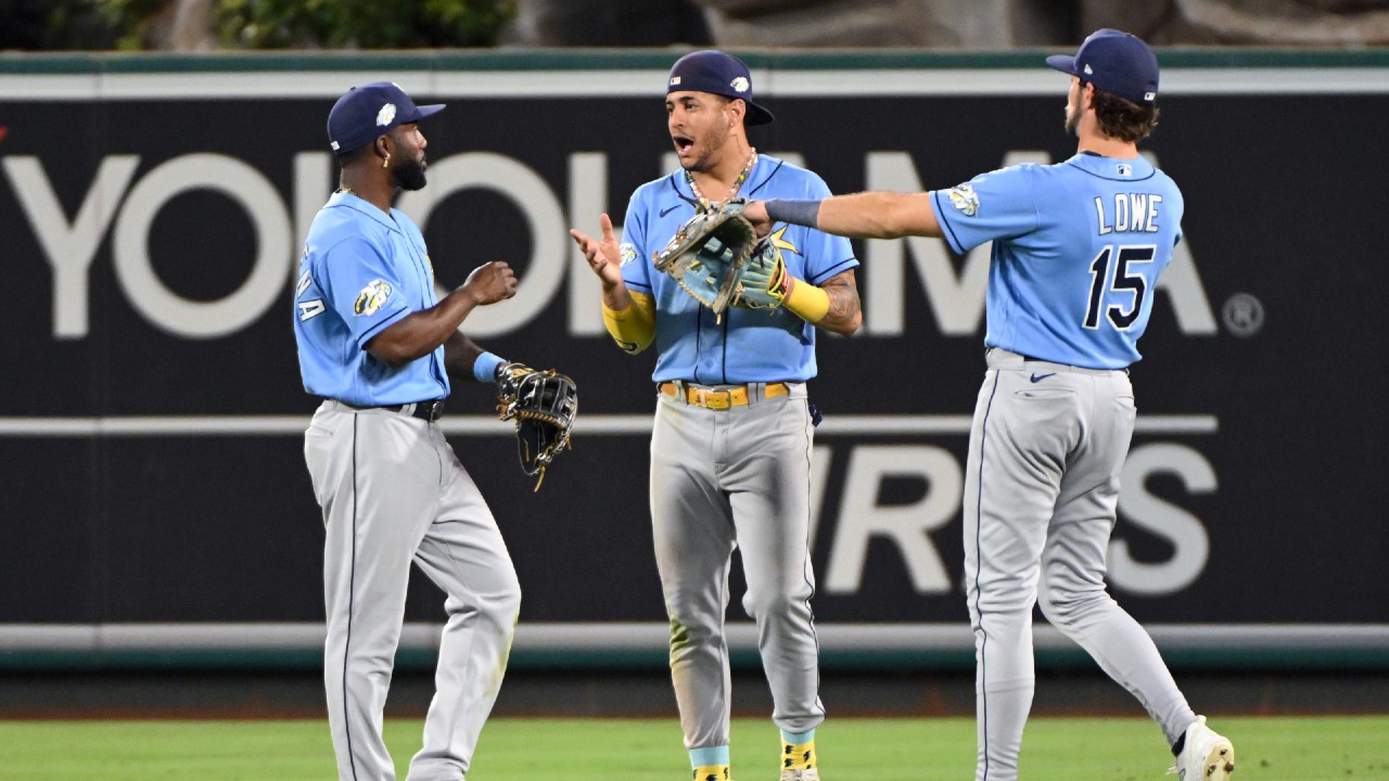 Rays score 18, beat Angels to split doubleheader ahead of hurricane ...