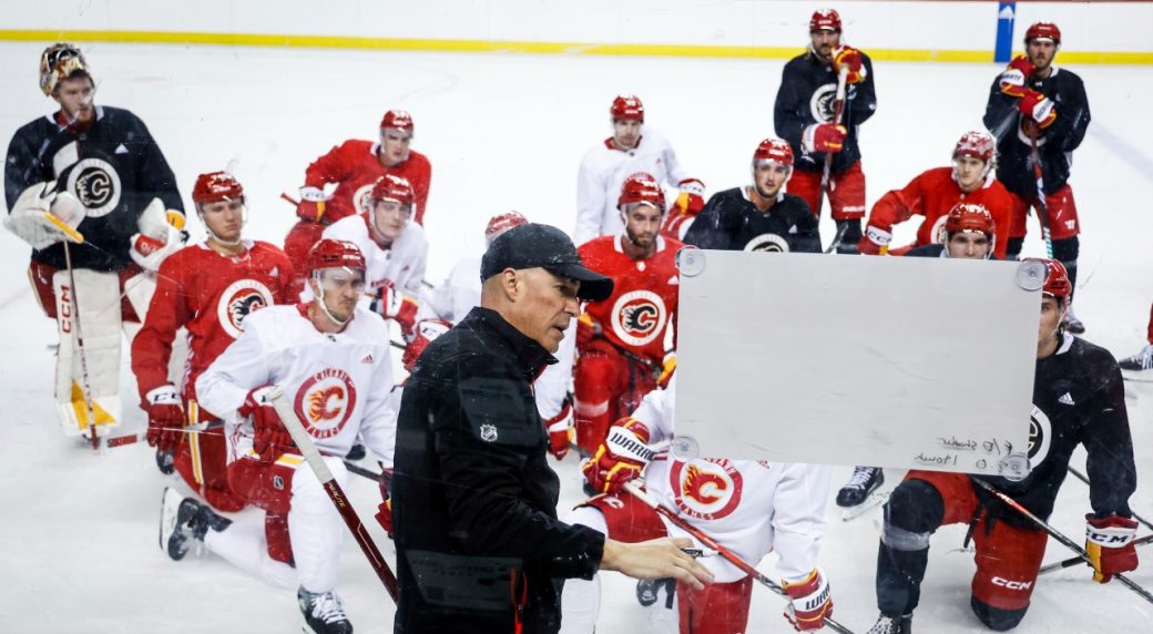 Flames Notebook: Teammates thinking of Kylington; new top line hits ice