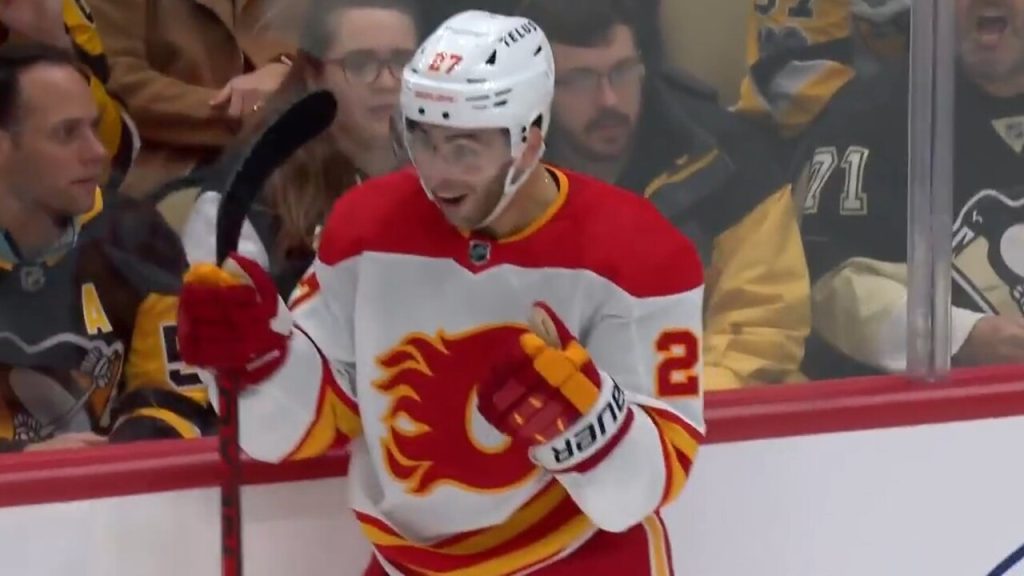 Flames’ Coronato rockets one-timer for first career NHL goal