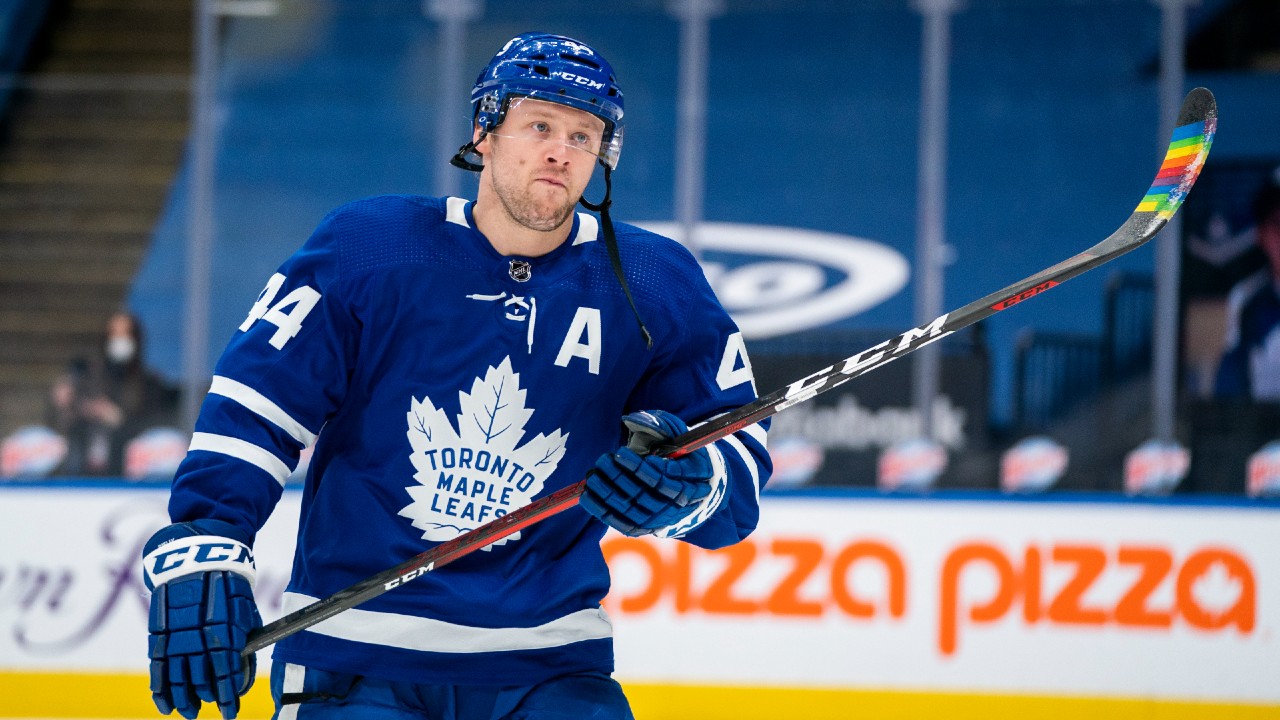 Maple Leafs’ Rielly, Treliving respond to NHL’s Pride tape ban