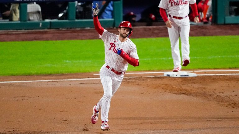 Phillies set MLB playoff record with 15 home runs in four-game span ...