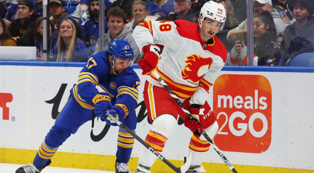 Flames edge Sabres after back-and-forth tilt