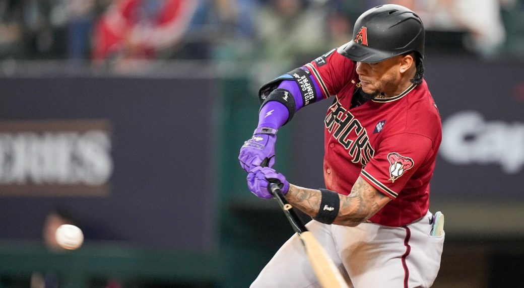 Diamondbacks' Ketel Marte ties postseason record with 17-game hitting ...