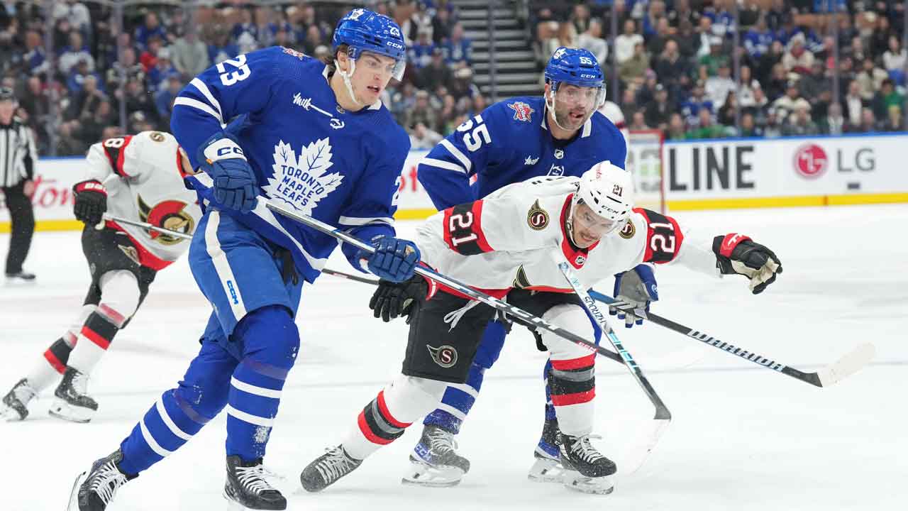 Senators score three times in the third to down Maple Leafs