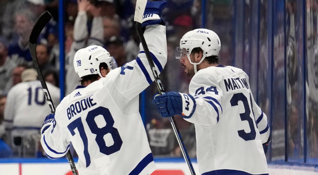 Maple Leafs' Matthews, Brodie back at practice after missing game with flu