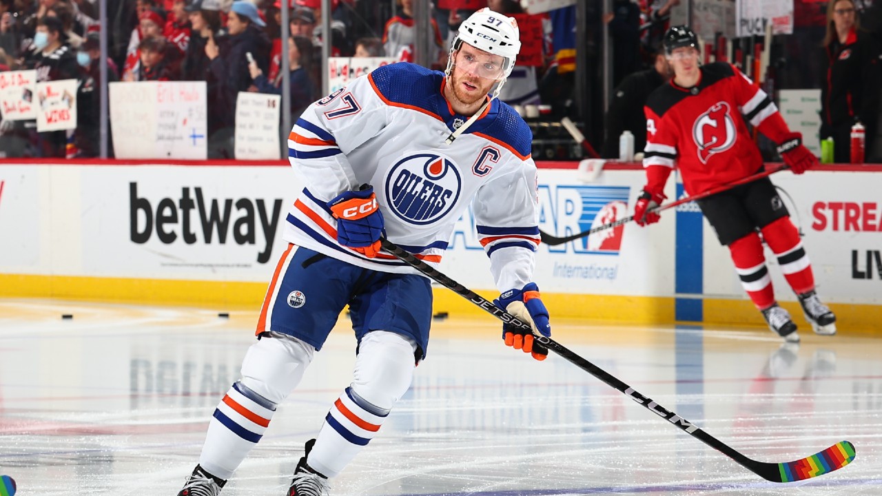 Oilers' McDavid, Draisaitl use Pride Tape in warmup ahead of game vs ...