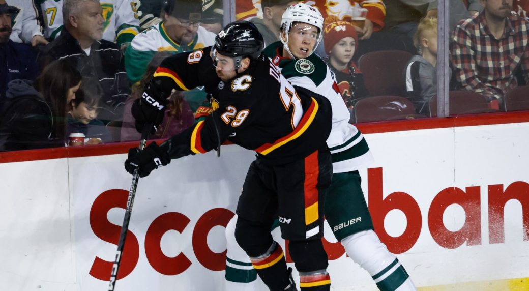 Flames' first period struggles continue in loss to Wild