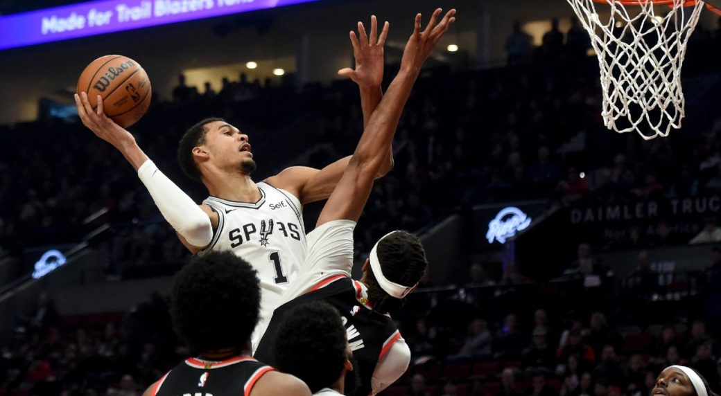 Wembanyama has 30 as Spurs beat Trail Blazers to snap losing streak
