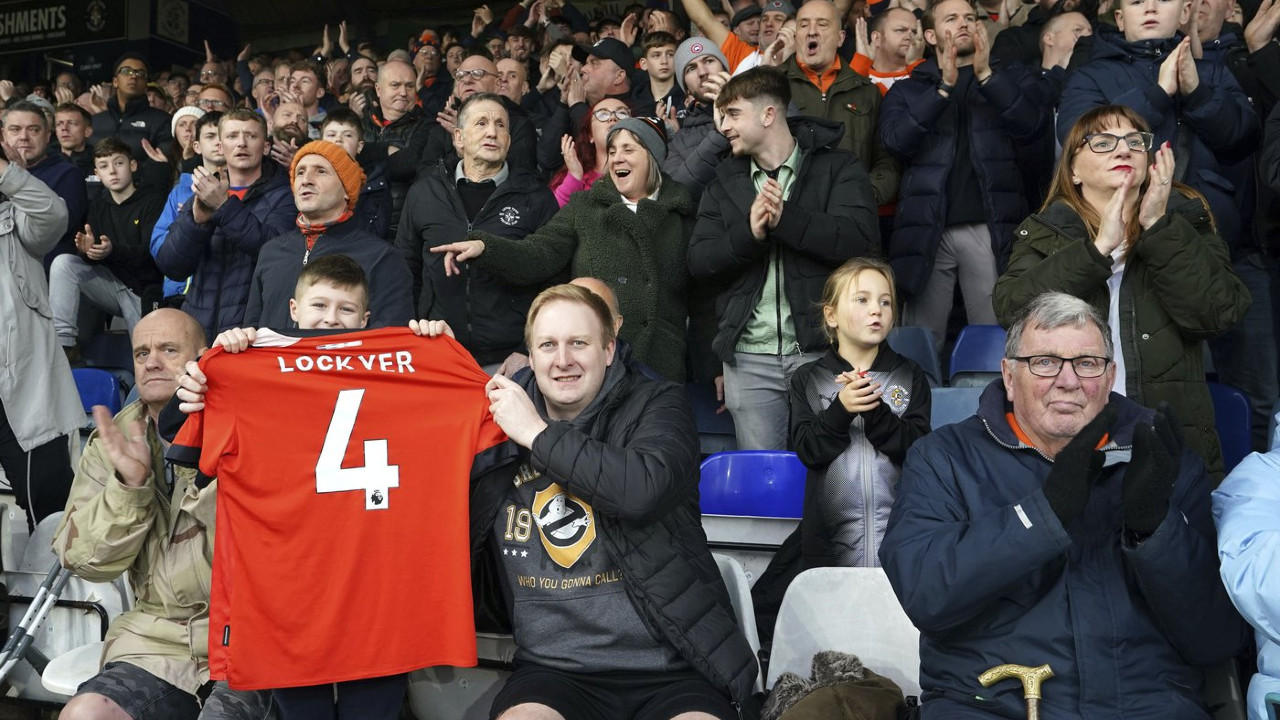 Tributes flow for Luton captain Tom Lockyer in team's first game since ...