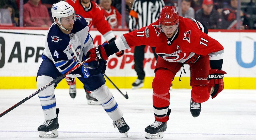 Brossoit makes 42 saves as Jets beat Hurricanes