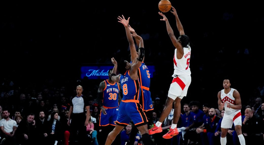 Knicks crush Raptors as Barrett, Quickley return to MSG after trade
