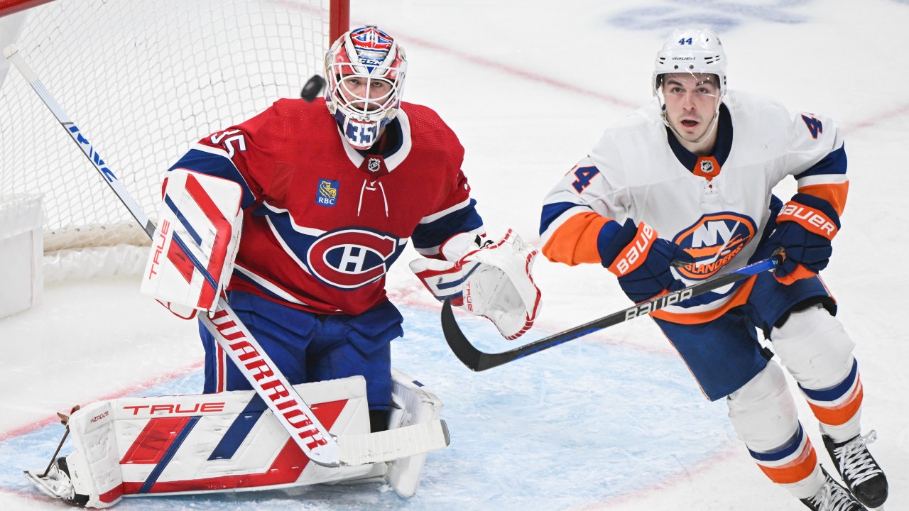Canadiens’ Montembeault grabs spotlight from Roy in 43-save win over ...