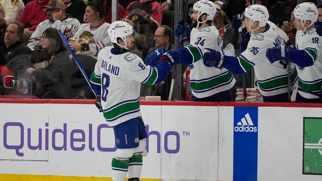 Garland, Joshua and Hoglander lead Canucks past sliding Blackhawks
