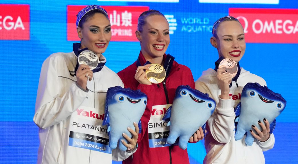 Canadian artistic swimmer Simoneau wins gold at world aquatics ...