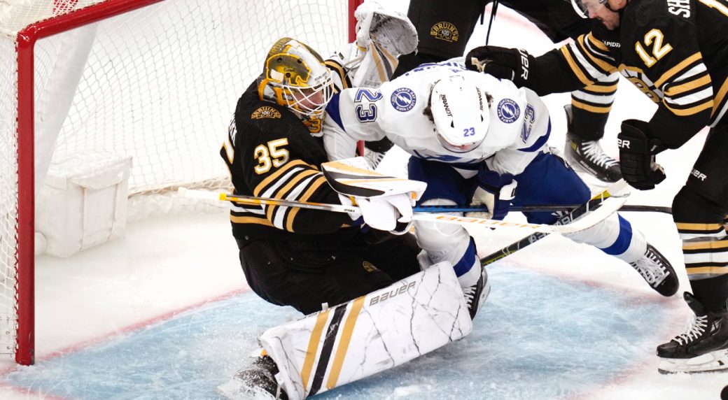 Bruins' Ullmark fined $5K for high-sticking Lightning's Eyssimont