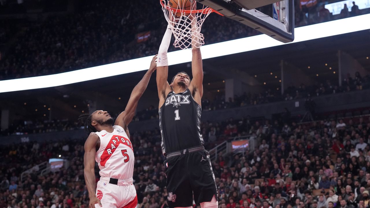 Wembanyama notches 10-block triple-double as Spurs demolish Raptors ...