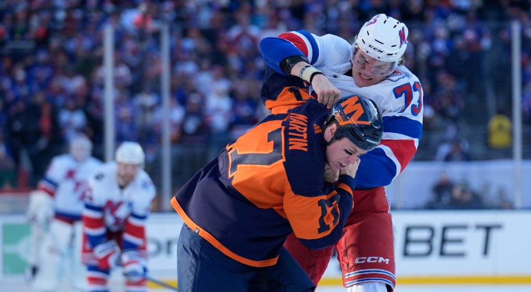 Rangers' Rempe given match penalty for illegal check to head of Devils ...