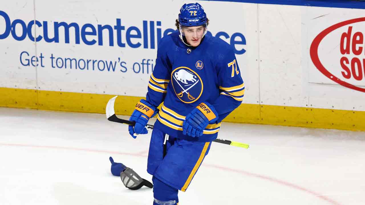 Sabres' Tage Thompson ruled out vs. Lightning with lower-body injury ...