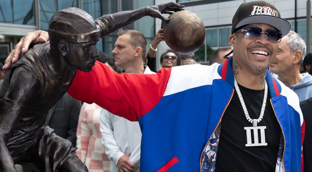 Allen Iverson immortalized with sculpture alongside 76ers greats