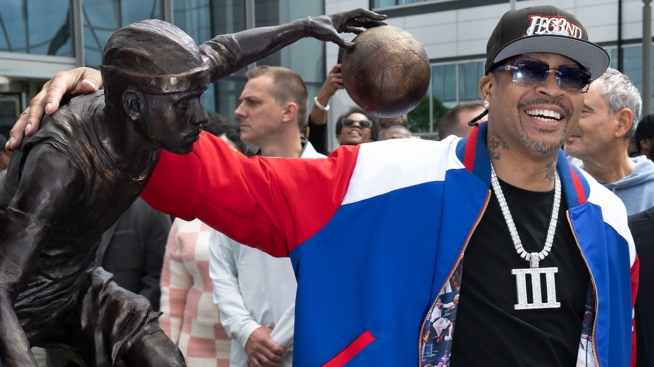 Allen Iverson immortalized with sculpture alongside 76ers greats ...